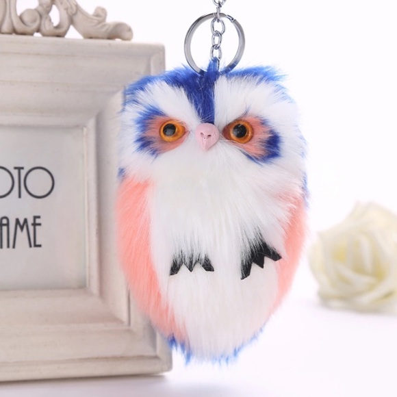 Accessories | 15cm Cute Fluffy Owl Keychain | Poshmark